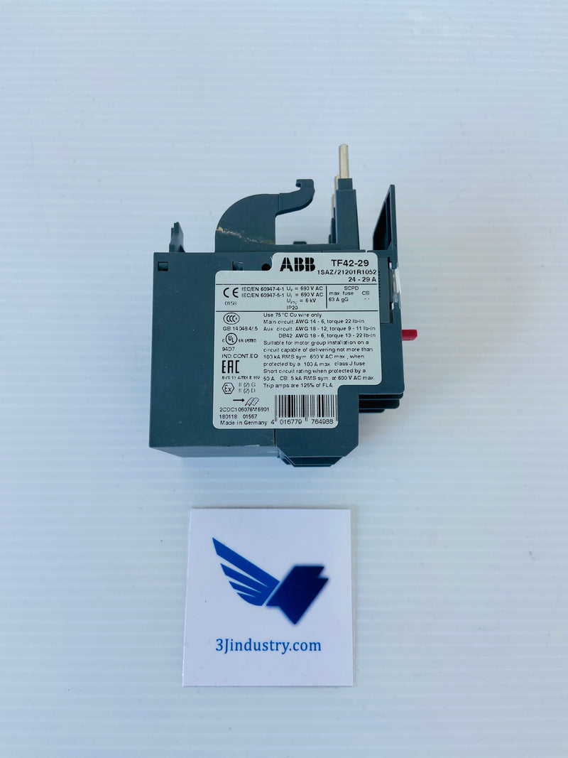 TF42-29 - 1SAZ721201R1052 - 24-29A 3POLE 690V 50/60HZ - ABB TF42 RELAY – 3JIndustry