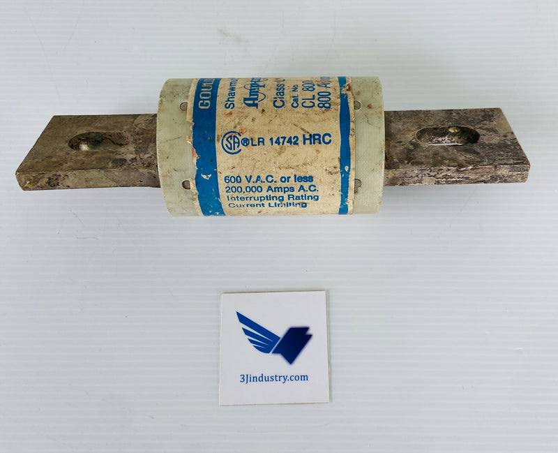 CL 800 - CLASS L - 800A - 600VAC - A4BY800 - GOULD SHAWMUT CL800 FUSE – 3JIndustry