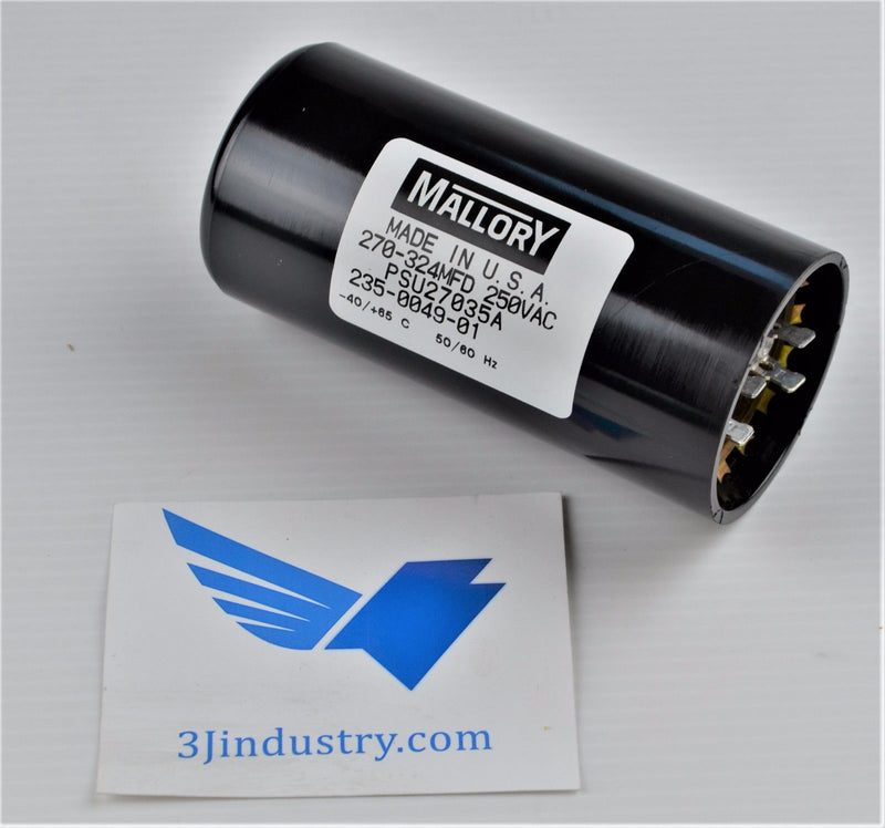 PSU27035A - 235-0049-01 - 270-324MFD 250VAC - Mallory PSU CAPACITOR – 3JIndustry
