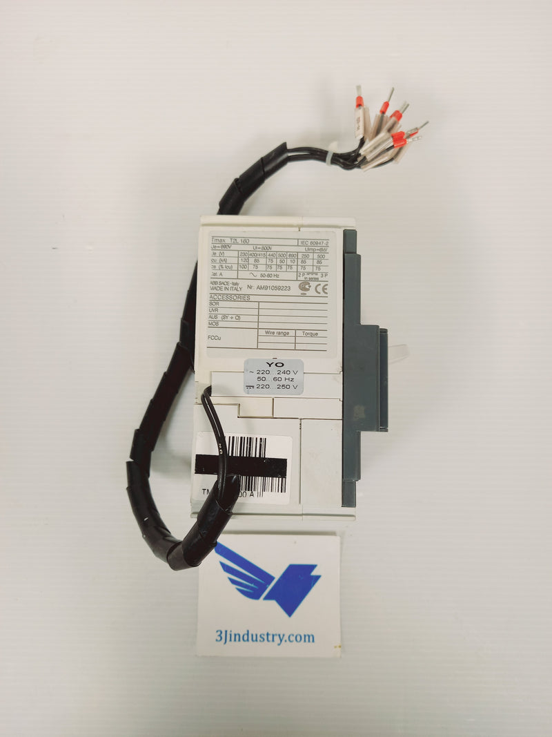 T2L160 TMA25 - T2L-160 - ABB TMAX Breaker MCCB ShuntTrip 240V & Aux 1Q ...
