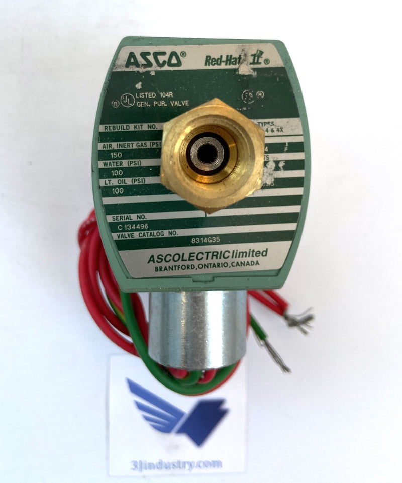 8314G35 - ASCO - 120/60 - 110/50 - 150 PSI - 100 PSI - 1/4 PIPE - 10,1 ...