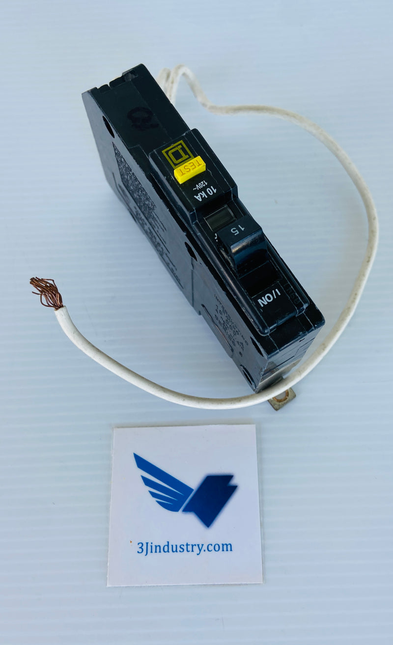 QOB115GFI - 15A - 1 POLE - 120V - 10KA - SQUARE D QOB115 BREAKER ...