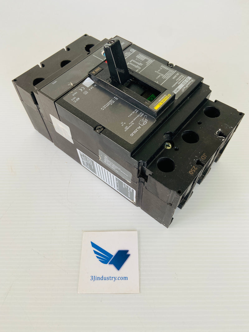JD 250 - 200A - JDL36200 - 600V - SQUARE D SCHNEIDER ELECTRIC JD250 BR ...