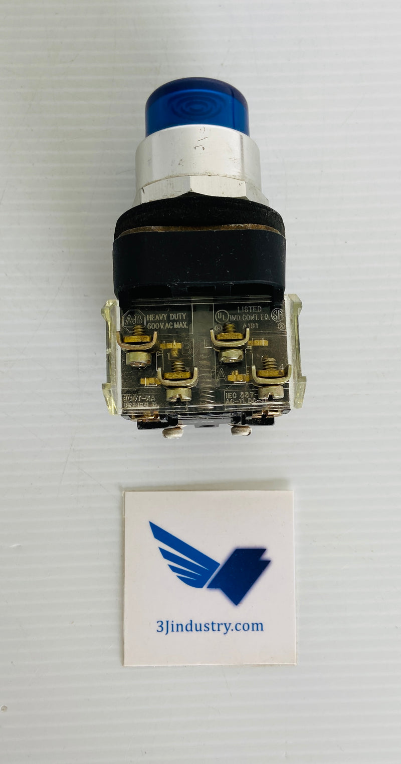 800T-PB26B - 240V - 50/60HZ - LAMP 755/1866 - BLUE - ALLEN-BRADLEY 800 ...