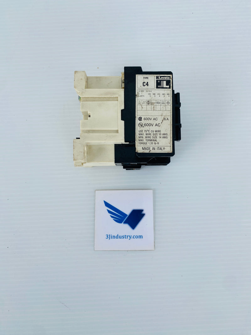 C4 - 60VAC - 6A - 31 - PHASE BARRIER BROKEN - LOVATO C4 CONTACTOR ...