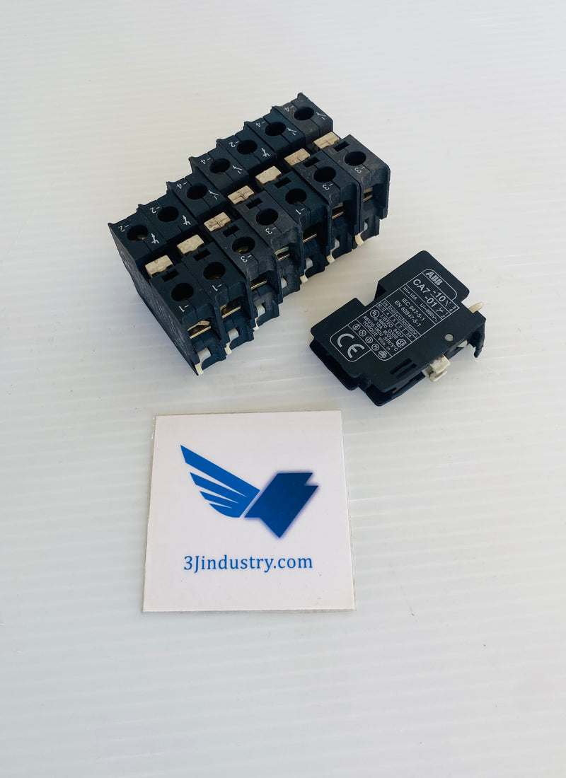 LOT OF 8 - CA7 - 10A - 600V - ABB CA7-10-01 CONTACT BLOCK AUXILIARY ...