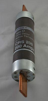 CRS200 GOULD SHAWMUT / FERRAZ FUSE TIME DELAY CRS 200A 600V TYPE D ...