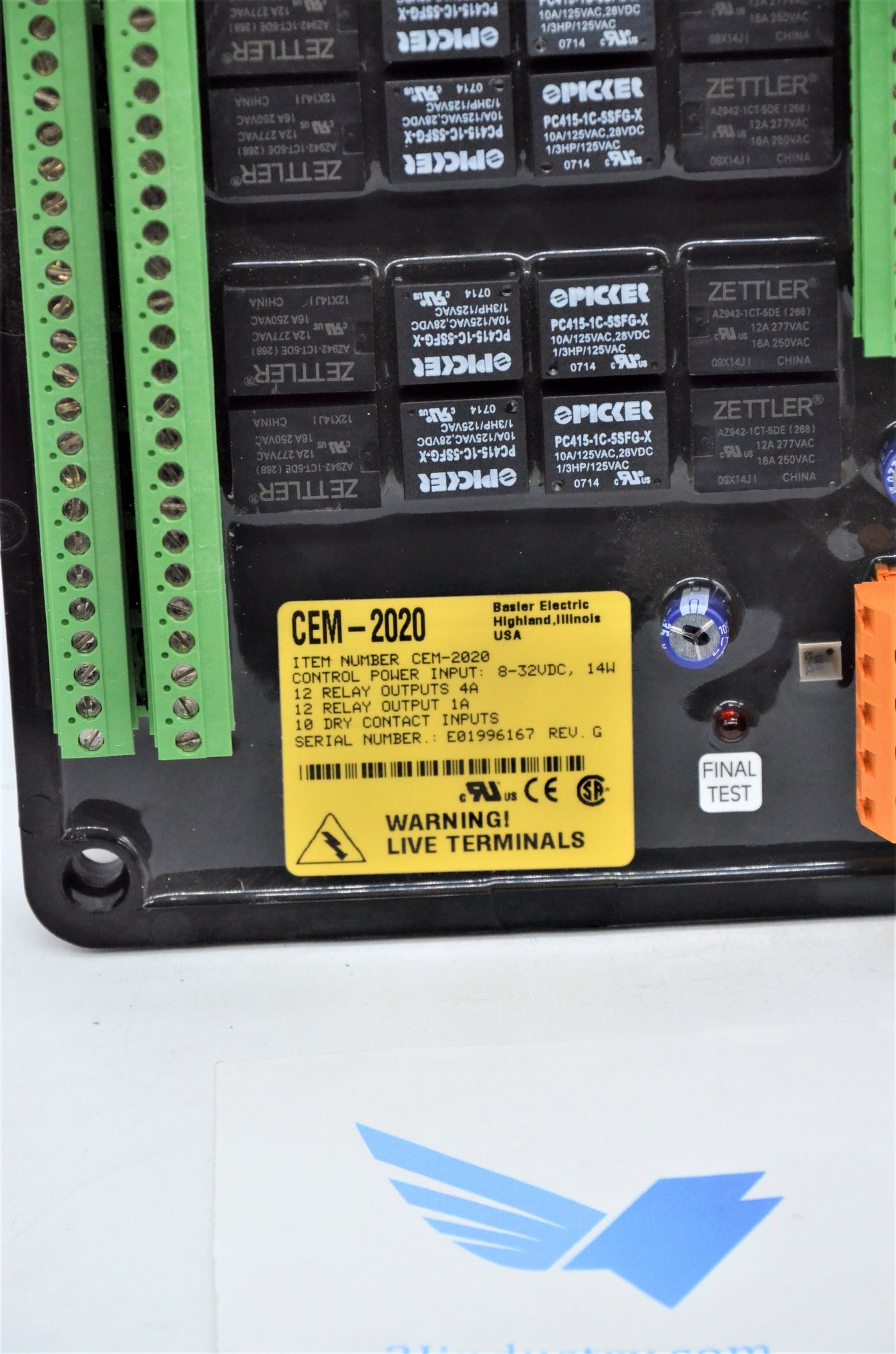 CEM-2020 - CEM2020 - BASLER ELECTRIC CEM CONTACT EXPANSION MODULE ...