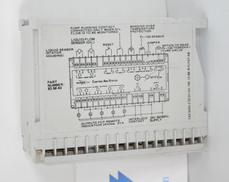 835840 - CAS SIGN-2.35.01.INT.1M.12.86 - XYLEM FLYGT 8358 MONITORING R ...