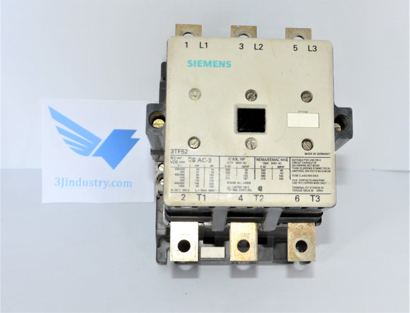 3TF52 - SIEMENS 3TF52 CONTACTOR – 3JIndustry
